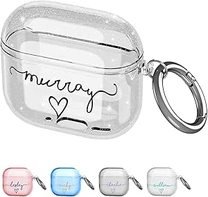 Amazon.com: Custom Name Case for Apple AirPods 4 with Keychain and Running Strap,Personalized ...