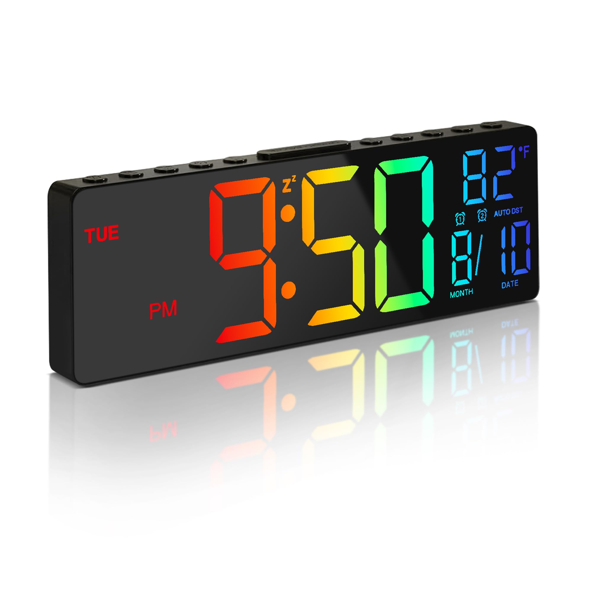 Maxstar Digital Wall Clock 10.5",Digital Wall Clock with LED Dispiay 7 ...