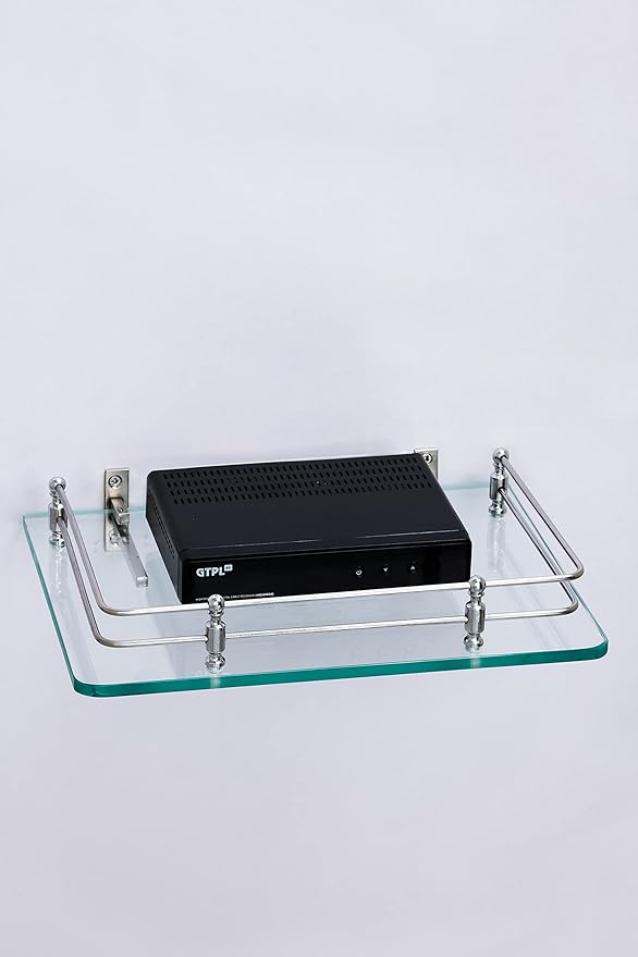 Shivam Steel Glass TV Setup Box Stand/Set Top Box Stand/WiFi Router ...
