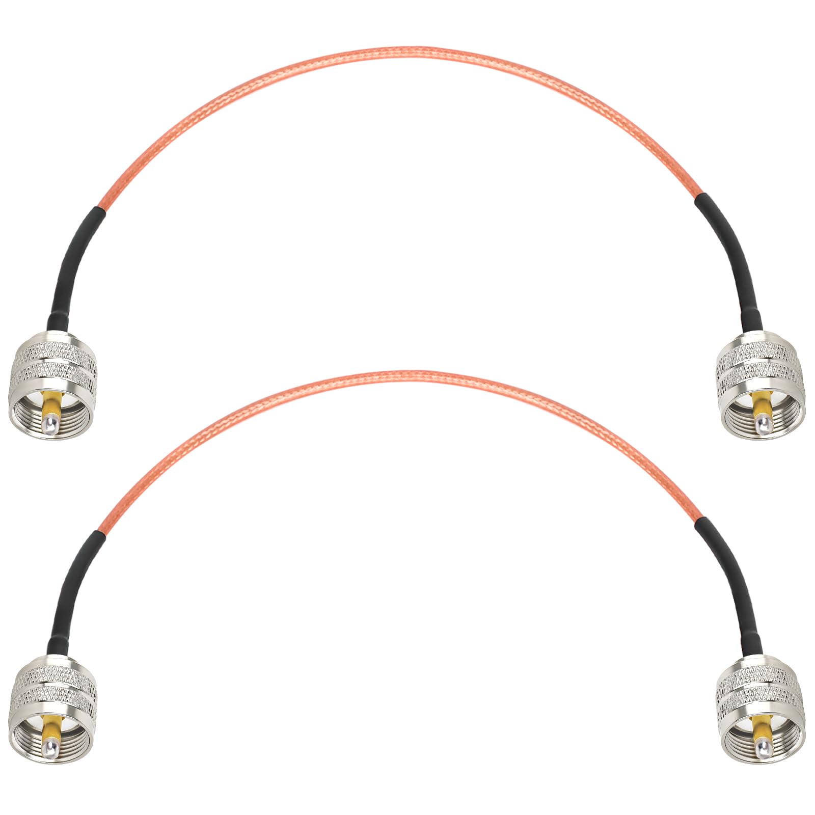 Buy MOOKEERF CB Coax Cable 1ft,2 Pack UHF PL259 Male to Male CB Antenna ...