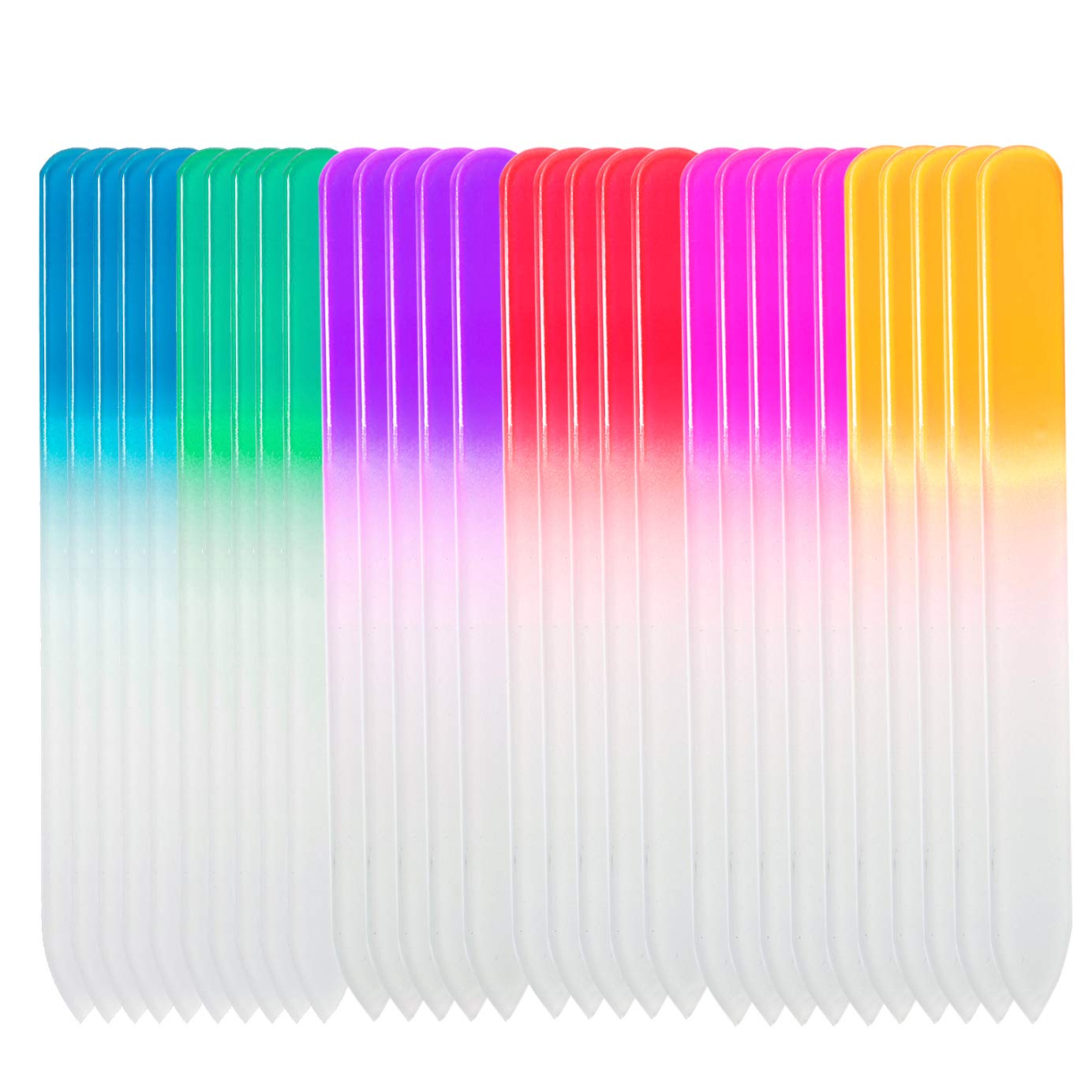 SIUSIO 30 Pack Professional Czech Crystal Glass Nail Files Double Sided ...