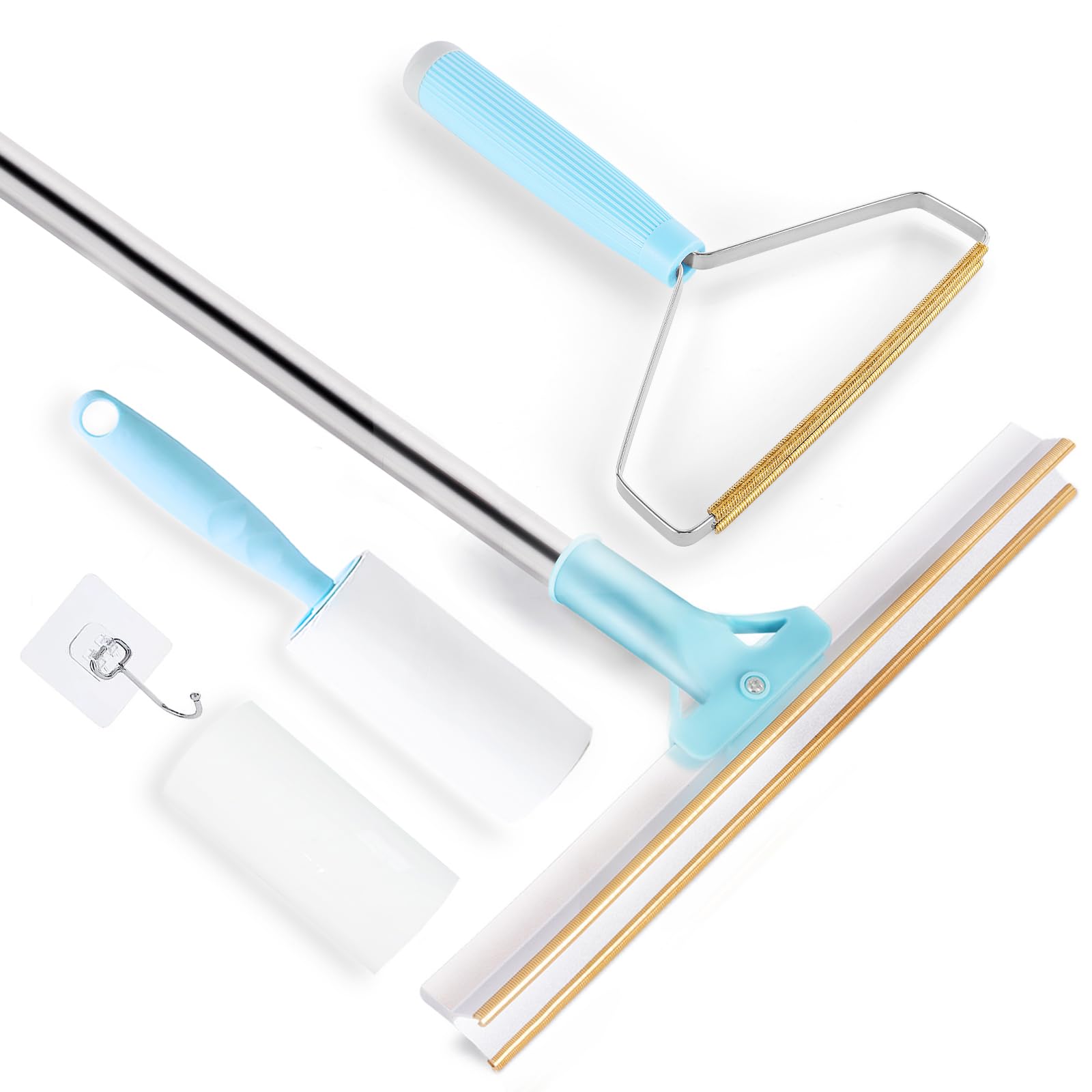 Snapklik.com : 56Pet Hair Remover Set, Retractable Carpet Scraper Rake ...