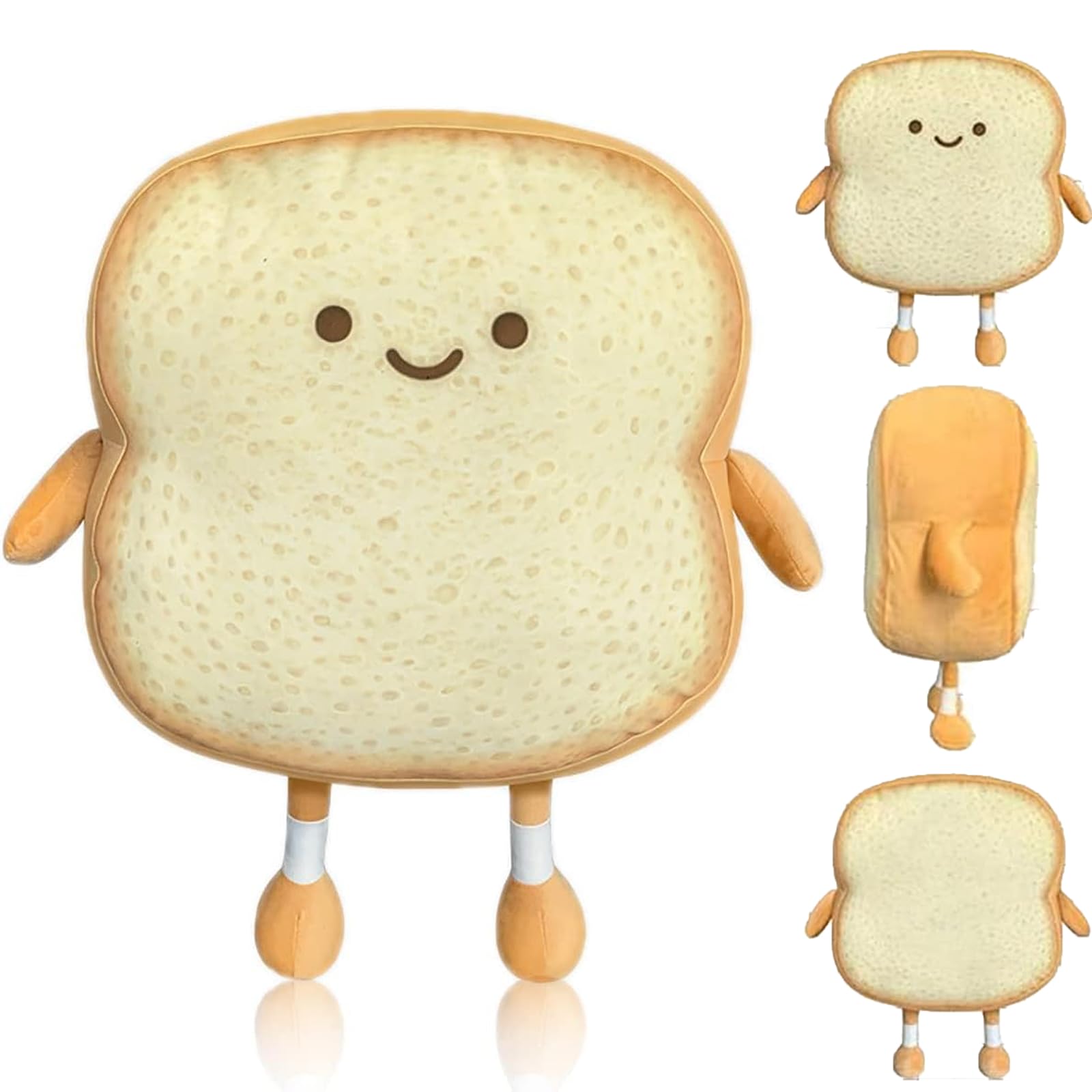 Toast Bread Pillow, Cute Pillow, Funny Bread Shape Plush Toy, Smile ...