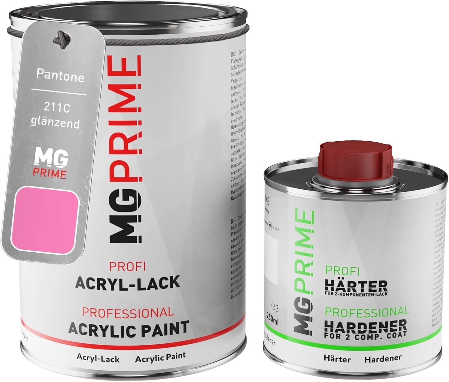 MG PRIME Pantone 211C Red glossy Acrylic paint 1.5 litre / 1500 ml can incl. hardener : Amazon ...