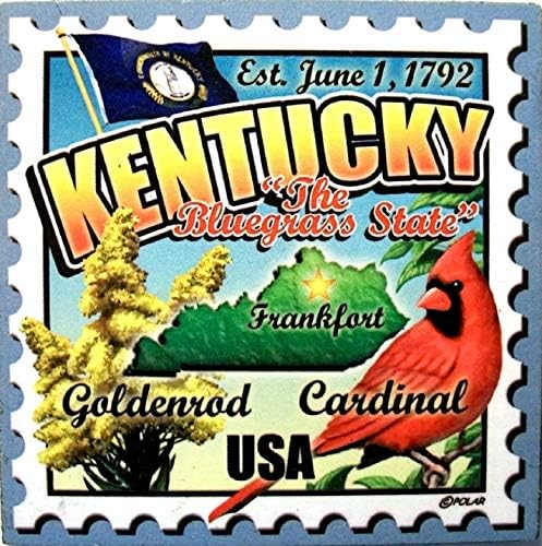 Amazon.com: Kentucky The Bluegrass State Artwood Postage Stamp Fridge ...