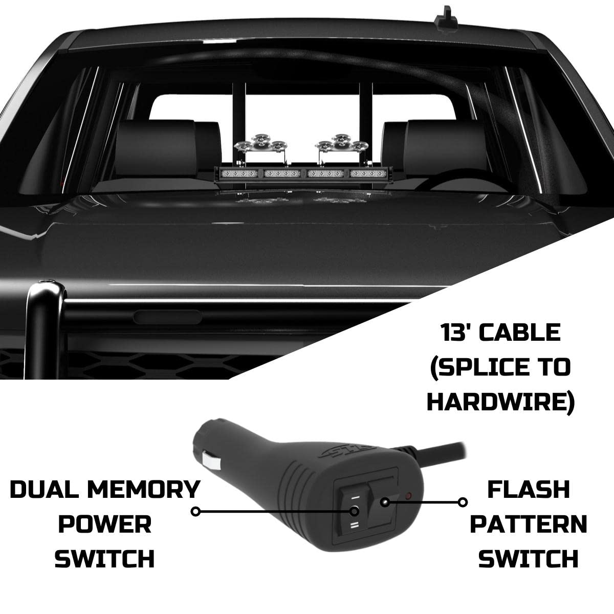 Buy SpeedTech Lights Striker TIR 4 Head High Intensity LED Strobe Deck ...