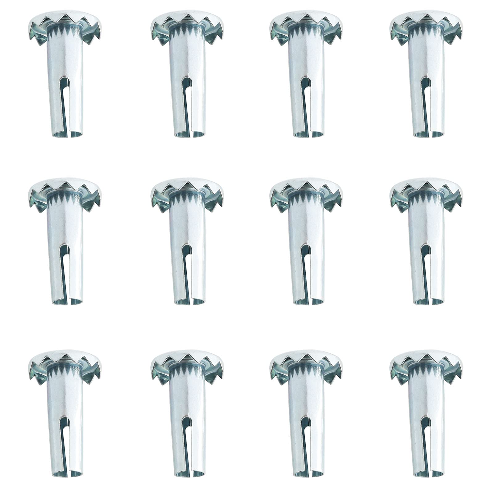 heyous 12PCS Caster Sockets 0.35" x 1.2" Metal Caster Stem Sleeve ...