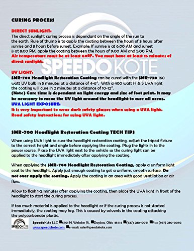 SpeedoKote SMR-700A/705 - Professional Headlight Restoration Aerosol ...