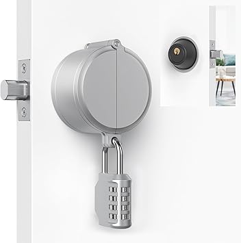 AST Round Deadbolt Lockout Device with Combination Padlock, No Drill ...