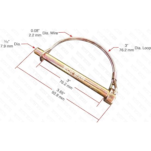 Snapklik.com : #00843, Double Wire Lock Pin 5/16” Dia X 3” Long, Round ...
