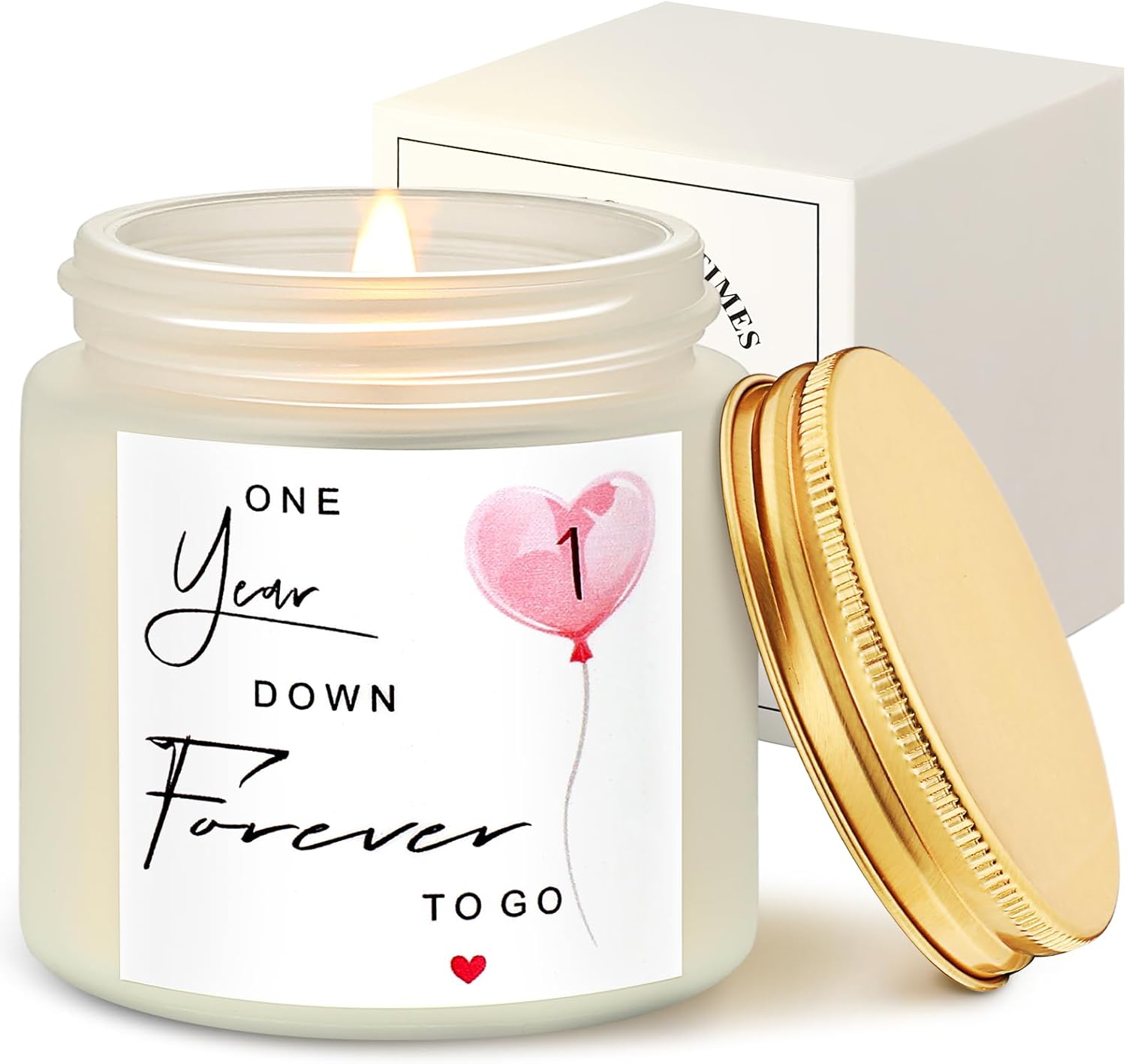 Amazon.com: MTLEE 1 Year, 1st, One Year, First Anniversary Candle Gift ...