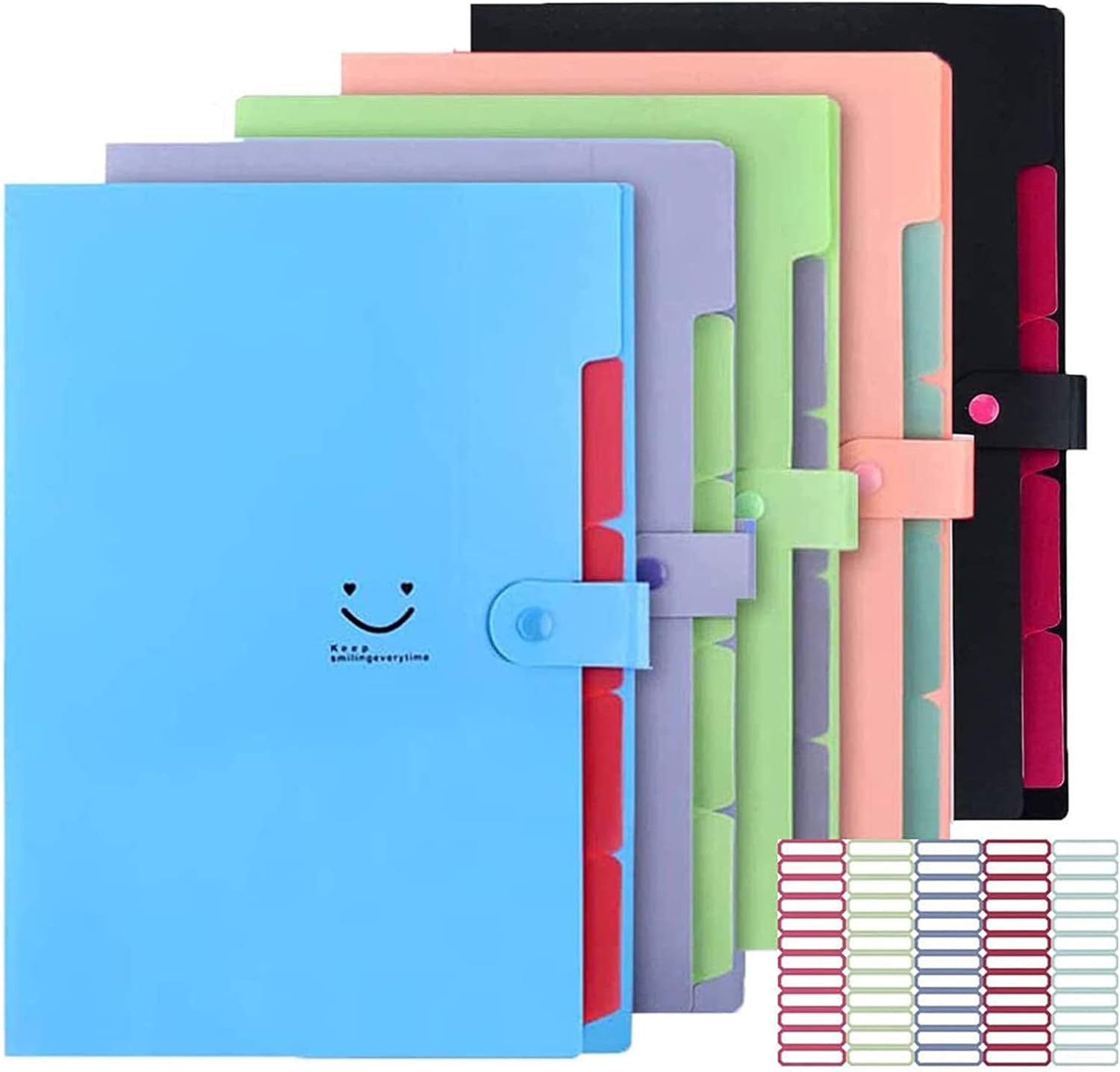 Amazon.com : 5 Pack Expanding File Folders Accordion Document Organizer ...