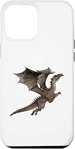 Amazon.com: iPhone 12 Pro Max Realistic Dragon Flying Medieval Mythical Fantasy Creatures Case ...