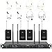 Amazon.com: Phenyx Pro Wireless Microphone System, 4-Channel UHF Wireless Mic, Fixed Frequency ...