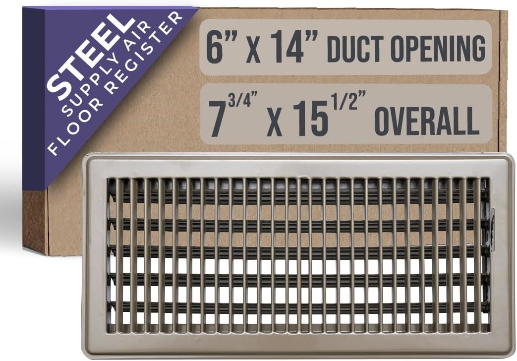 Decor Grates ST614W Scroll Design Wall/Ceiling Register, 6x14 Inches ...