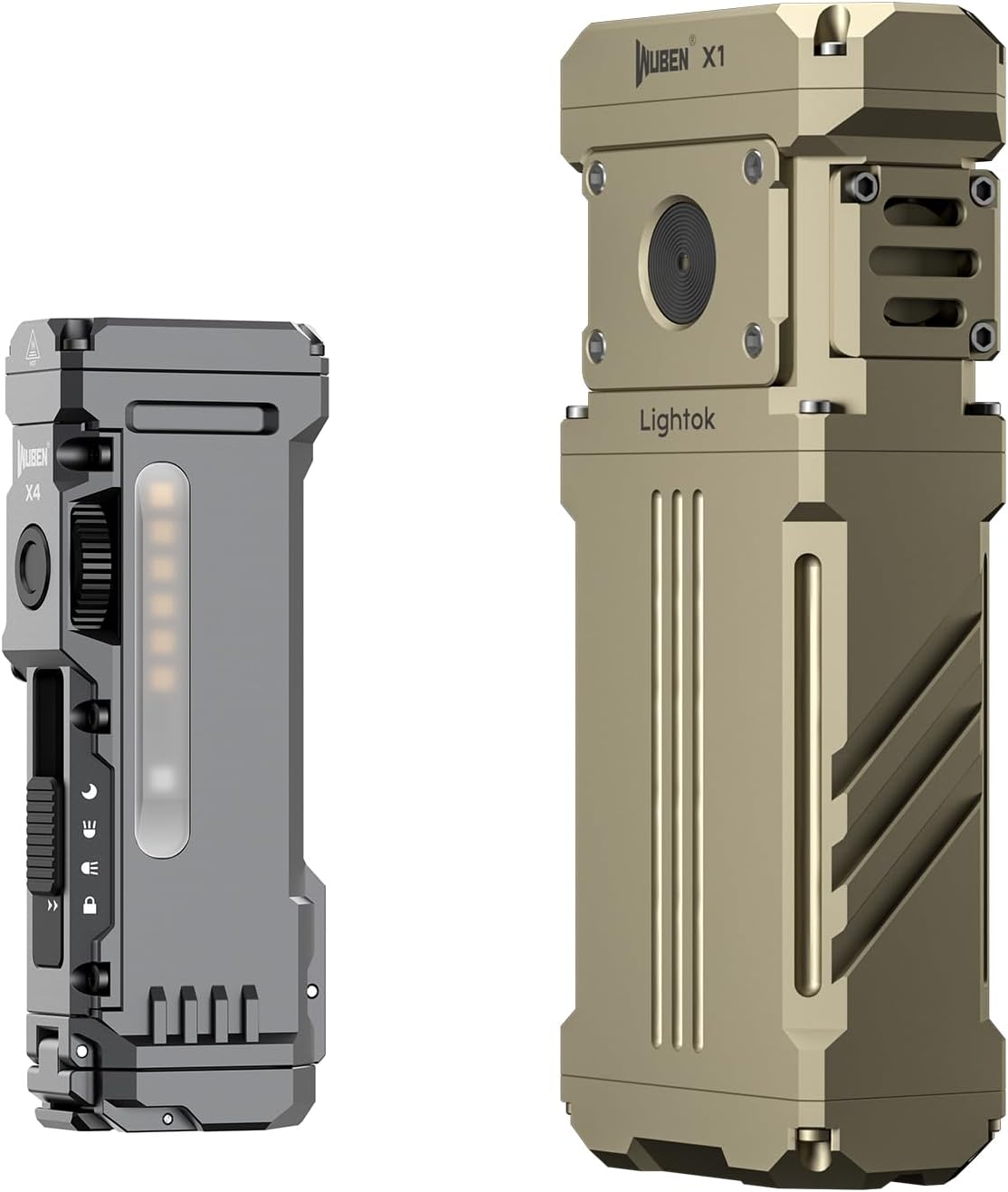 Amazon.com: WUBEN X4 EDC Flat Flashlight with RGB Light Bundle X1 ...