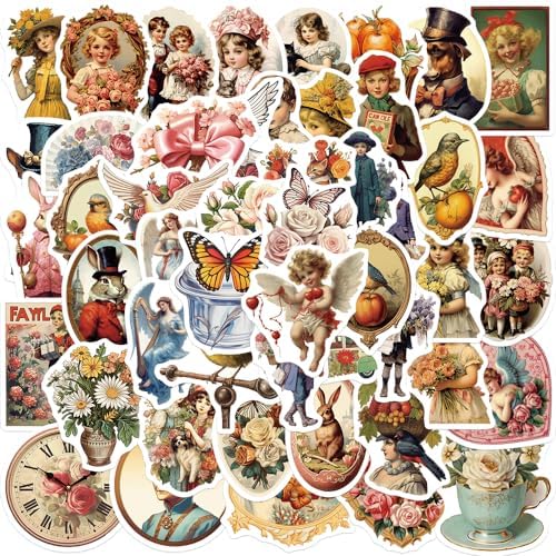 Amazon.com: 114PCS Vintage Mucha Medieval Victorian Painting Stickers Aesthetic Retro Art ...