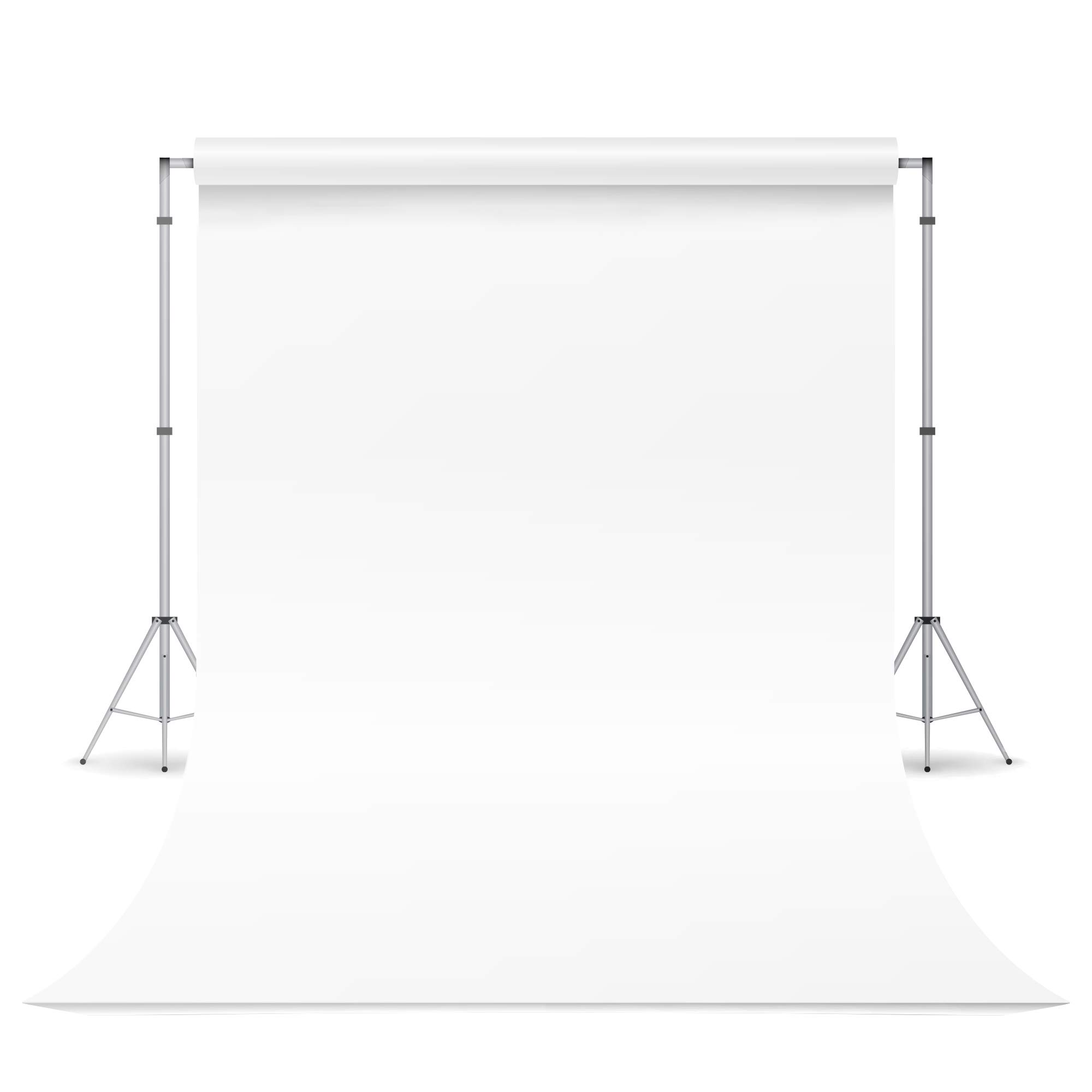 Haboke 6 5ft 9ft Durable Fabric White Photography Backdrop Children ...