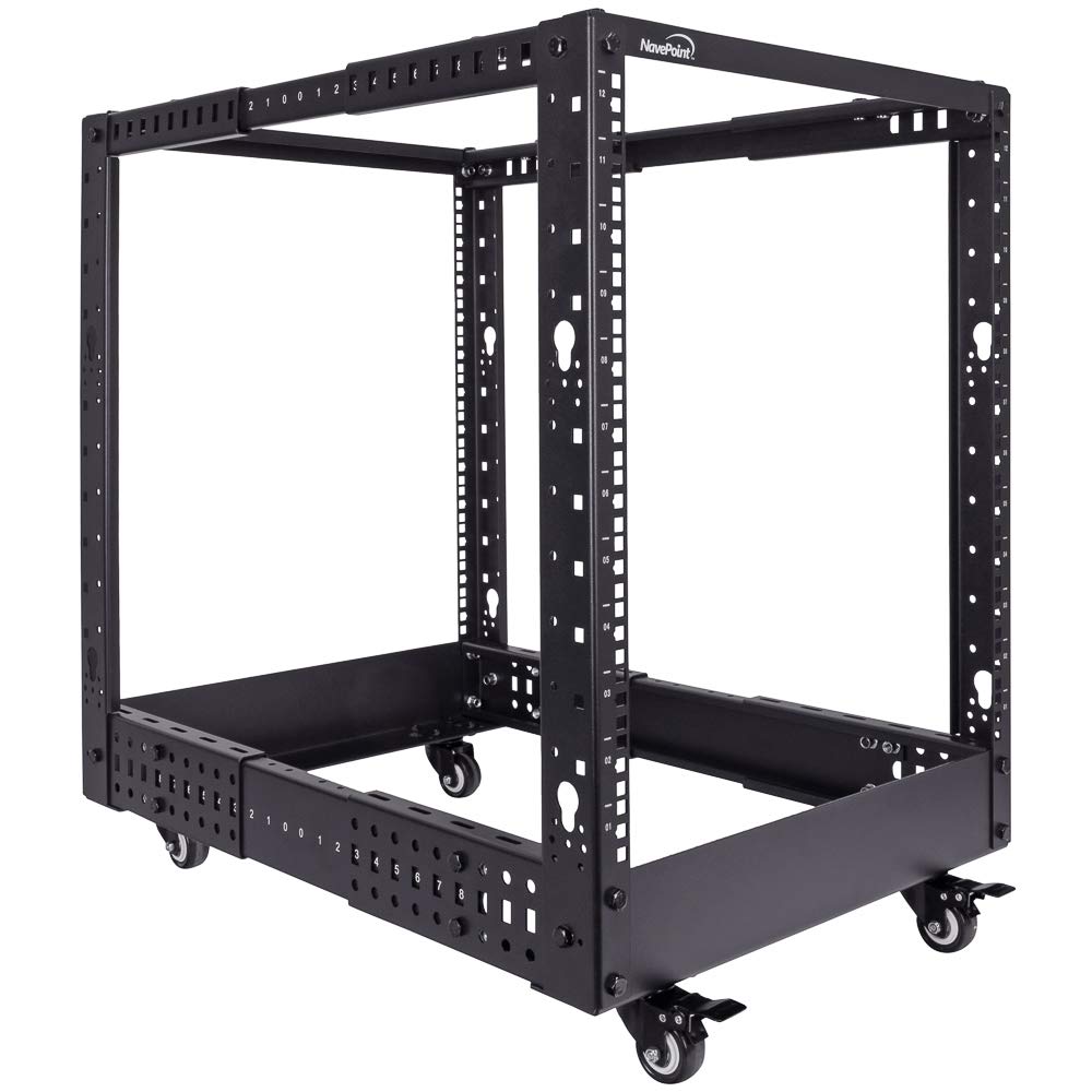 Amazon.com: NavePoint 12U 4 Post Server Rack – Open Frame Rack for 19 ...