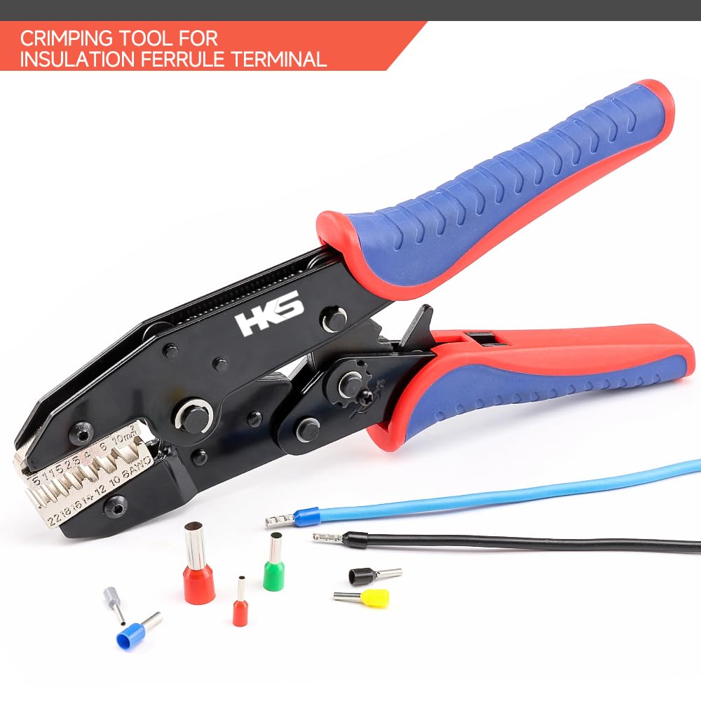 Snapklik.com : HKS Crimping Tool For Sleeves Ferrule Terminals & Pin ...