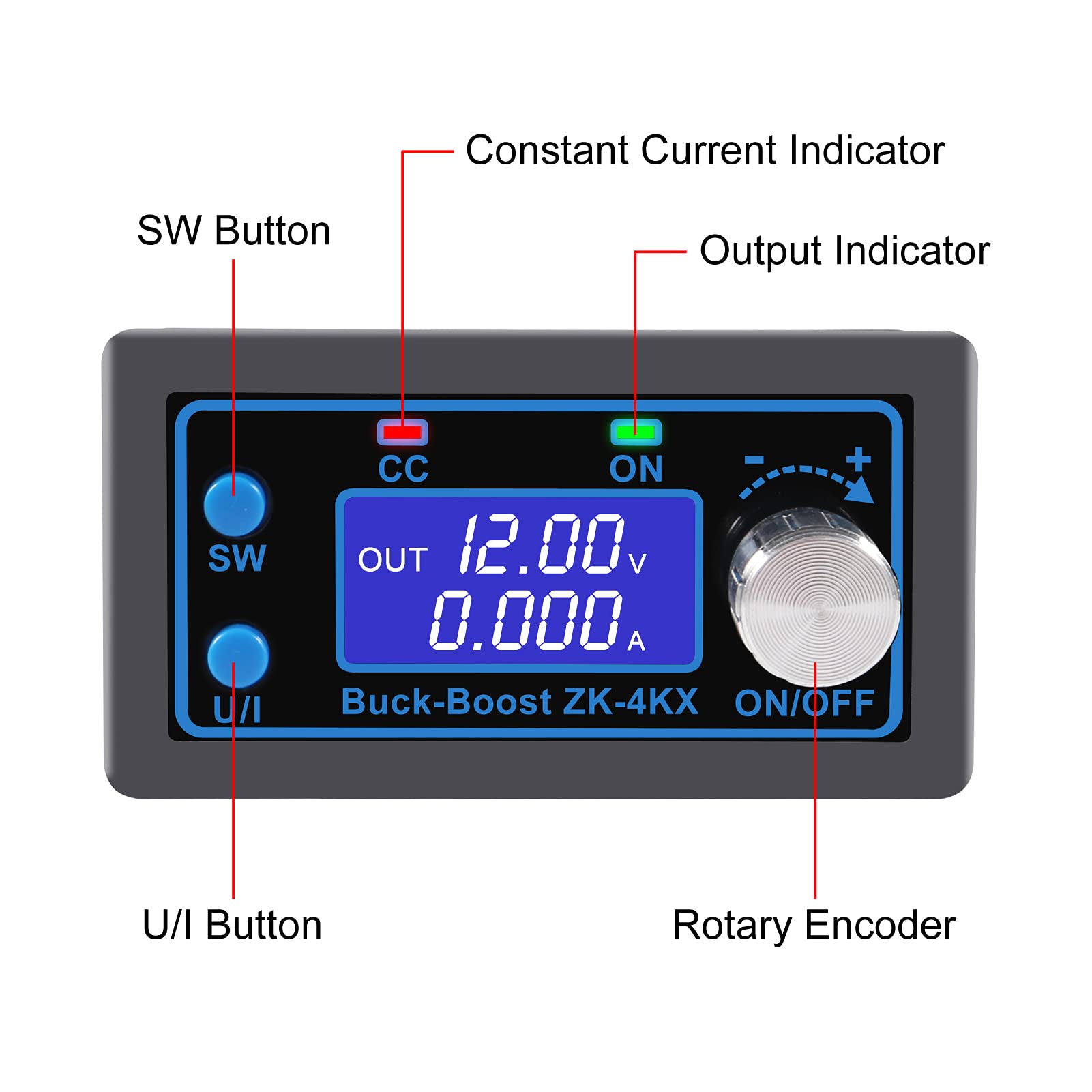 Snapklik.com : DC-DC Buck Boost Converter,Regulator CC CV 0.5-30V 0-4A ...