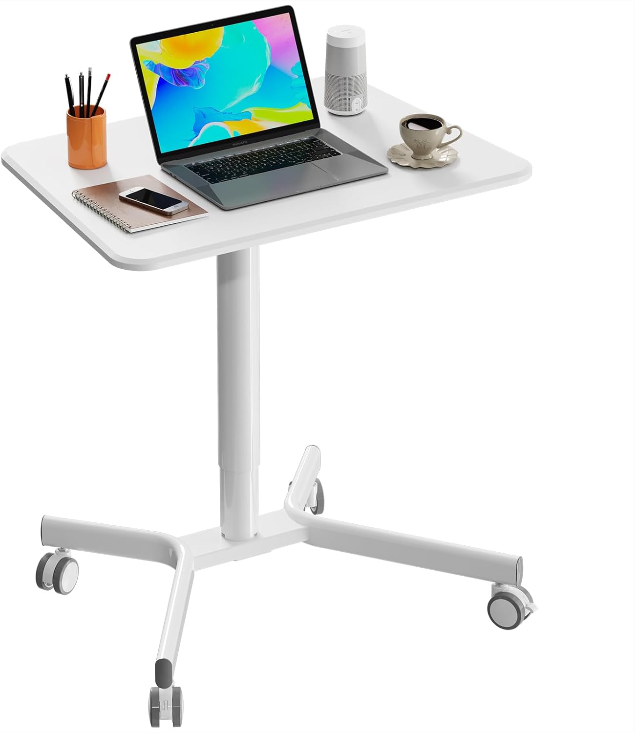 JYLH JOYSEEKER Mobile Standing Desk, 28 inch Height Adjustable Rolling ...