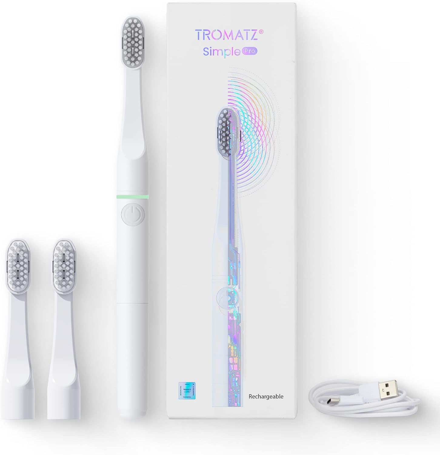 Amazon.com: Tromatz Simple Pro Rechargeable Electric Toothbrush, Gentle ...