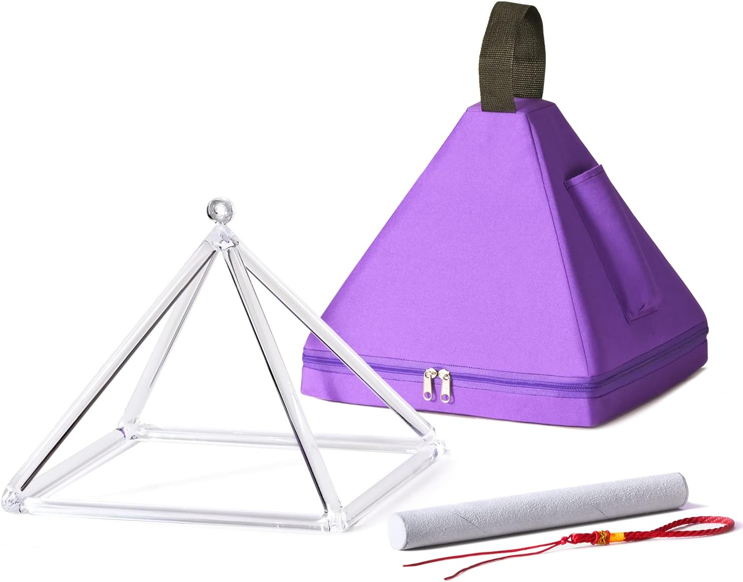 Amazon.com: CVNC 8 Inch Clear Quartz Crystal Singing Pyramid Healing ...