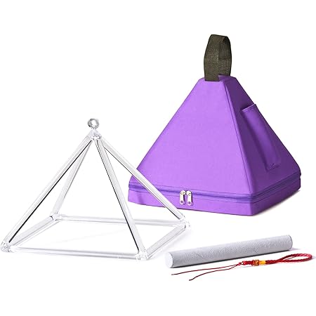 Amazon.com: CVNC 8 Inch Clear Quartz Crystal Singing Pyramid Healing ...