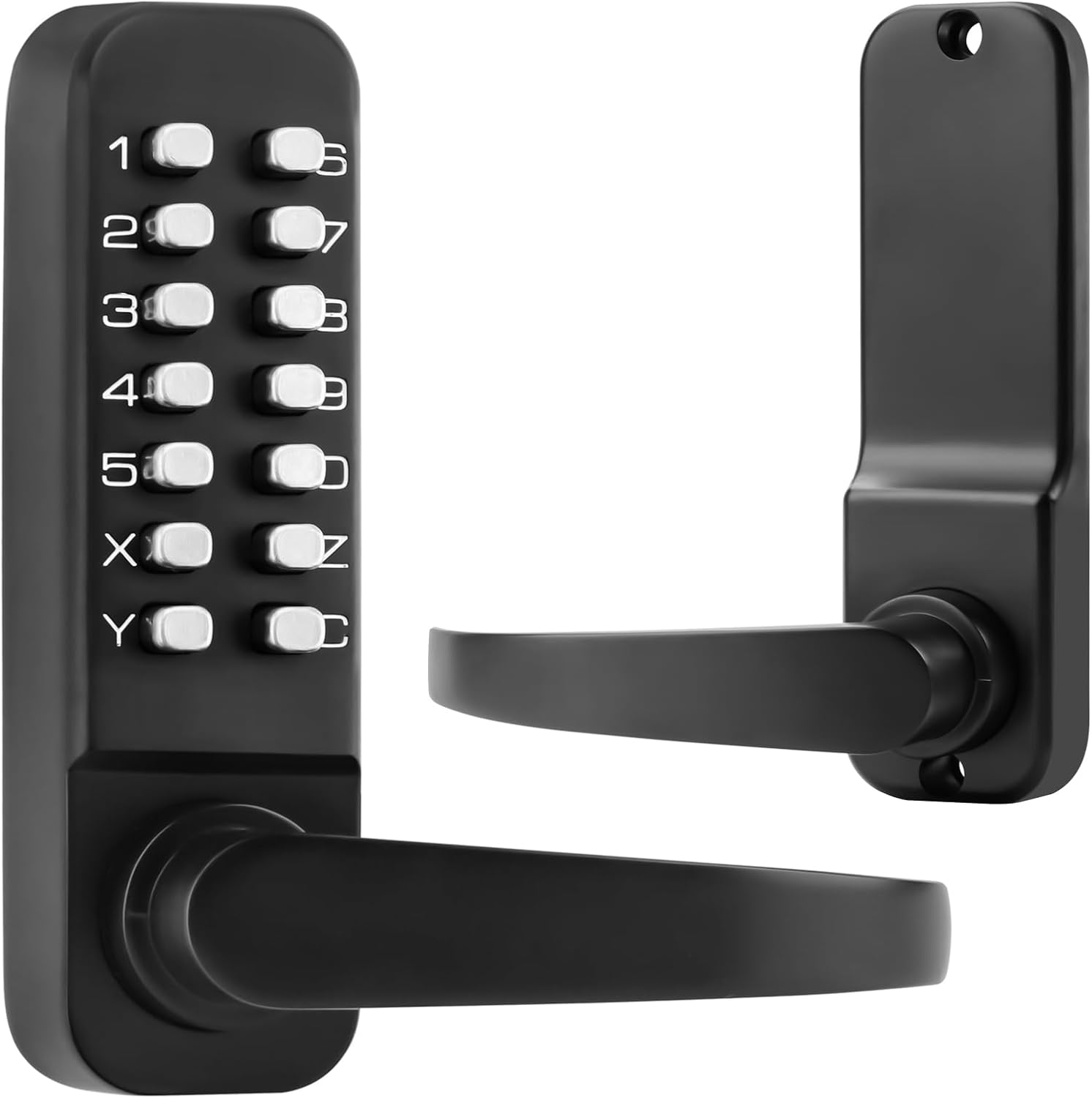 ANNFUZ Mechanical Keyless Door Lock with Handle,Keypad Front Door Lock ...