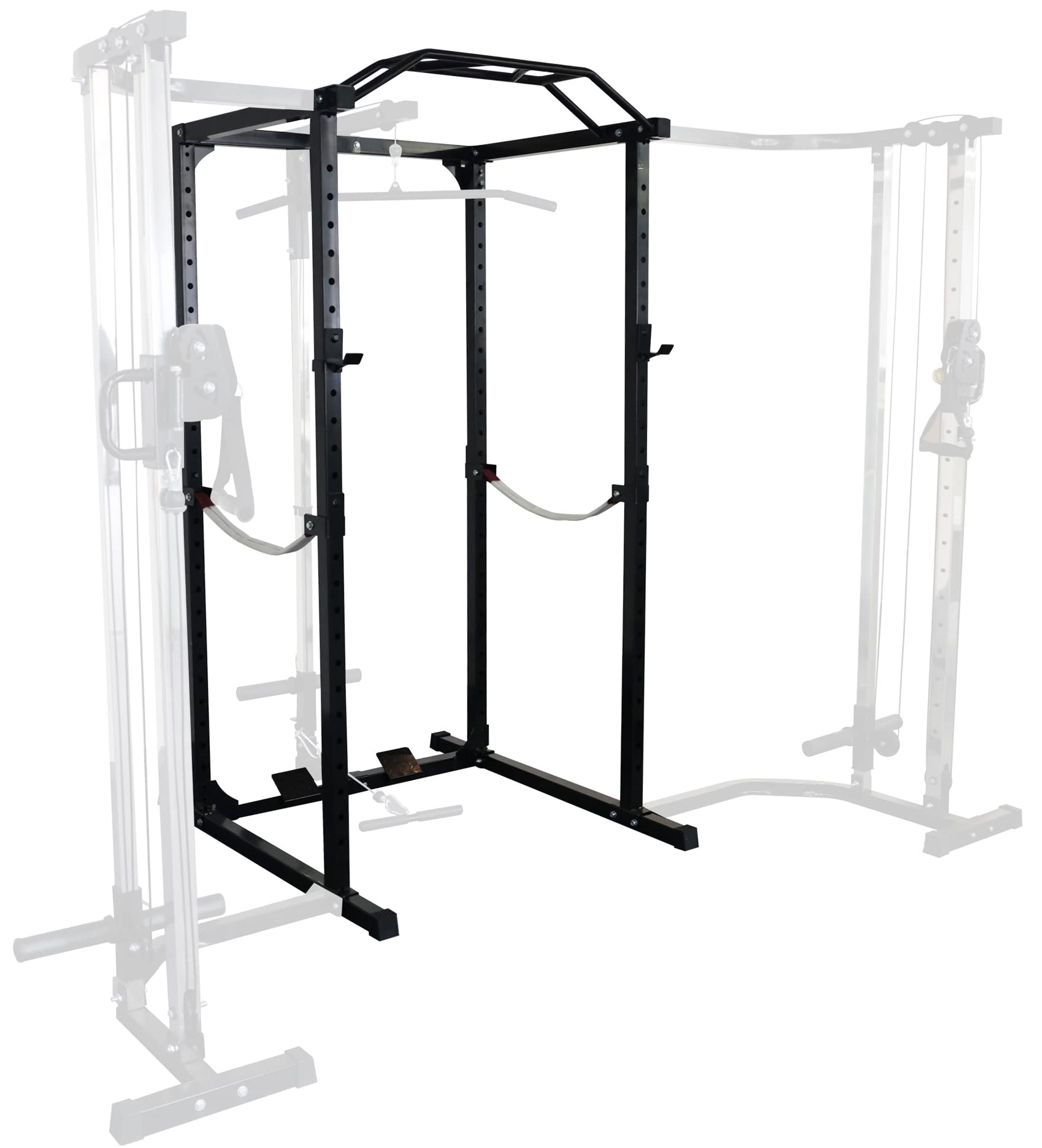 BalanceFrom Multi-Function Adjustable Power Cage with J-Hooks, Safety ...