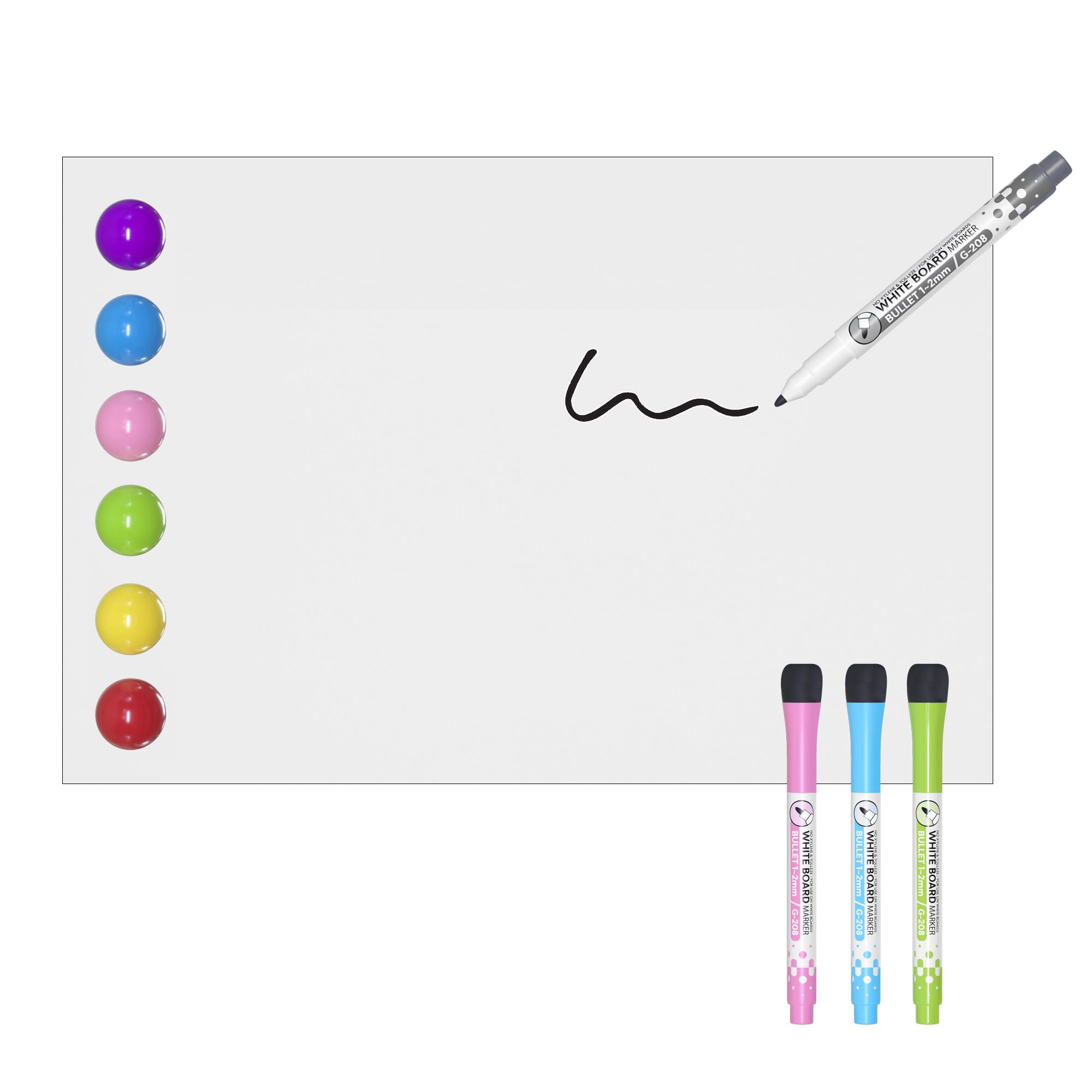 TMS Magnetic Whiteboard Sticker | Self-Adhesive Notice Board to Stick ...