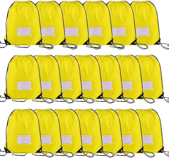 Amazon.com | 20 Pcs Drawstring Bags,Bulk Draw String Backpack, DIY Gym ...