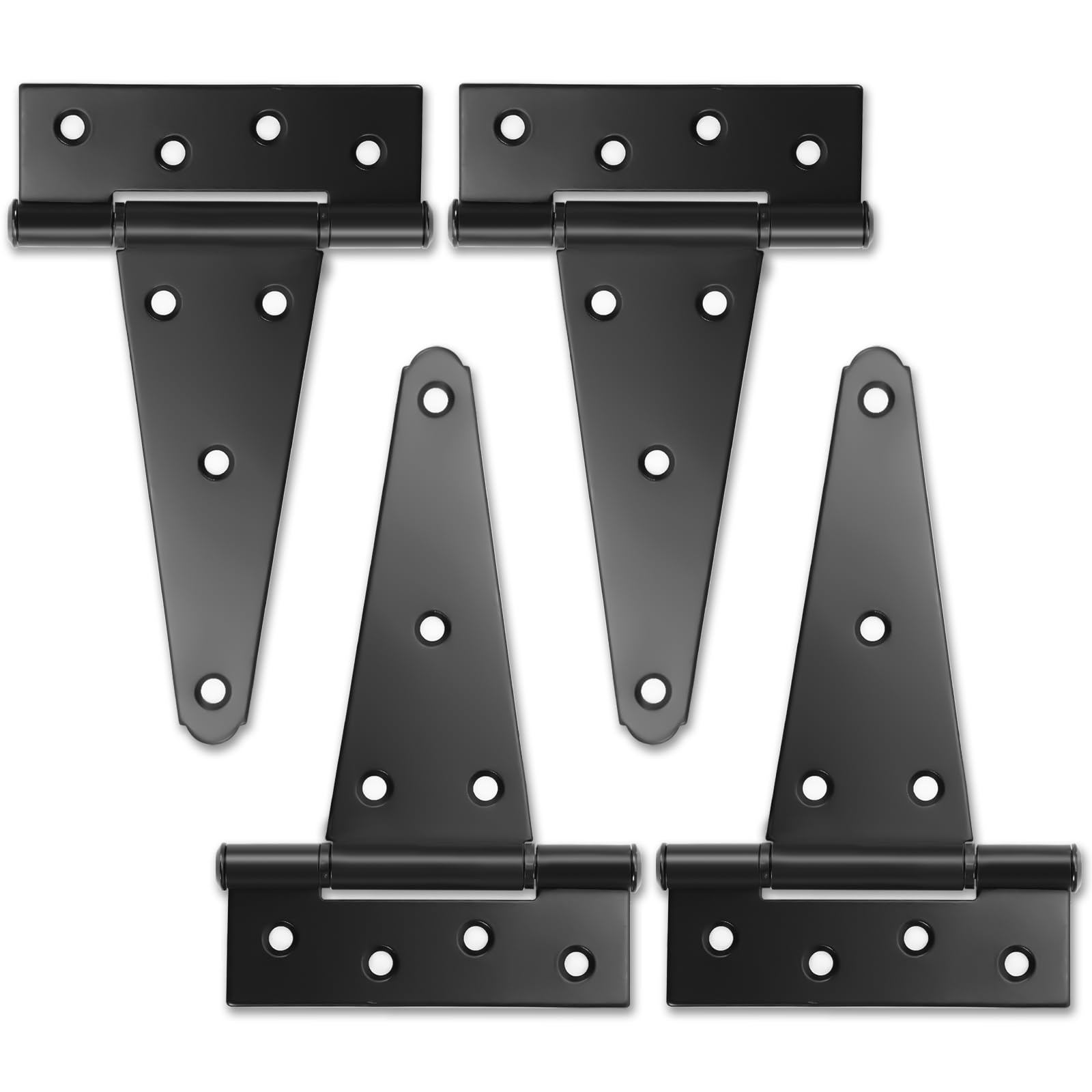 Amazon.com: 6 Inch T-Strap Shed Door Hinges, 4 Pack Heavy Duty Tee ...