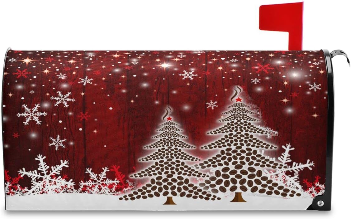 Amazon.com: Dacawin Winter Magnetic Mailbox Cover Large Snowy Forest ...