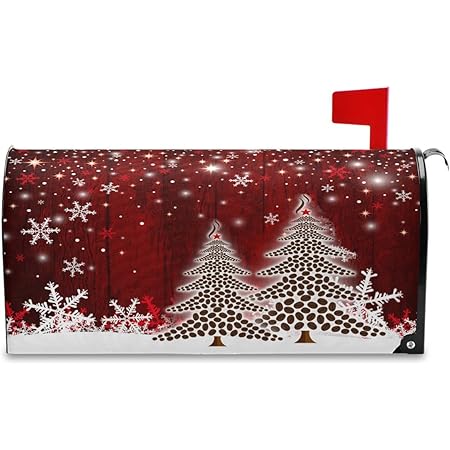 Amazon.com: Christmas Mailbox Covers Magnetic Large Size Winter Welcome ...