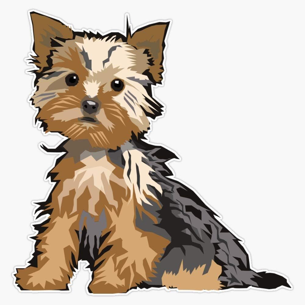 Amazon.com - Yorkshire Terrier Vinyl Waterproof Sticker Decal Car ...