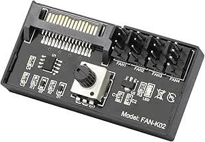 Amazon.com: 12V 4 Pin PWM Fan Speed Controller, PC Fan Hub Powered by ...