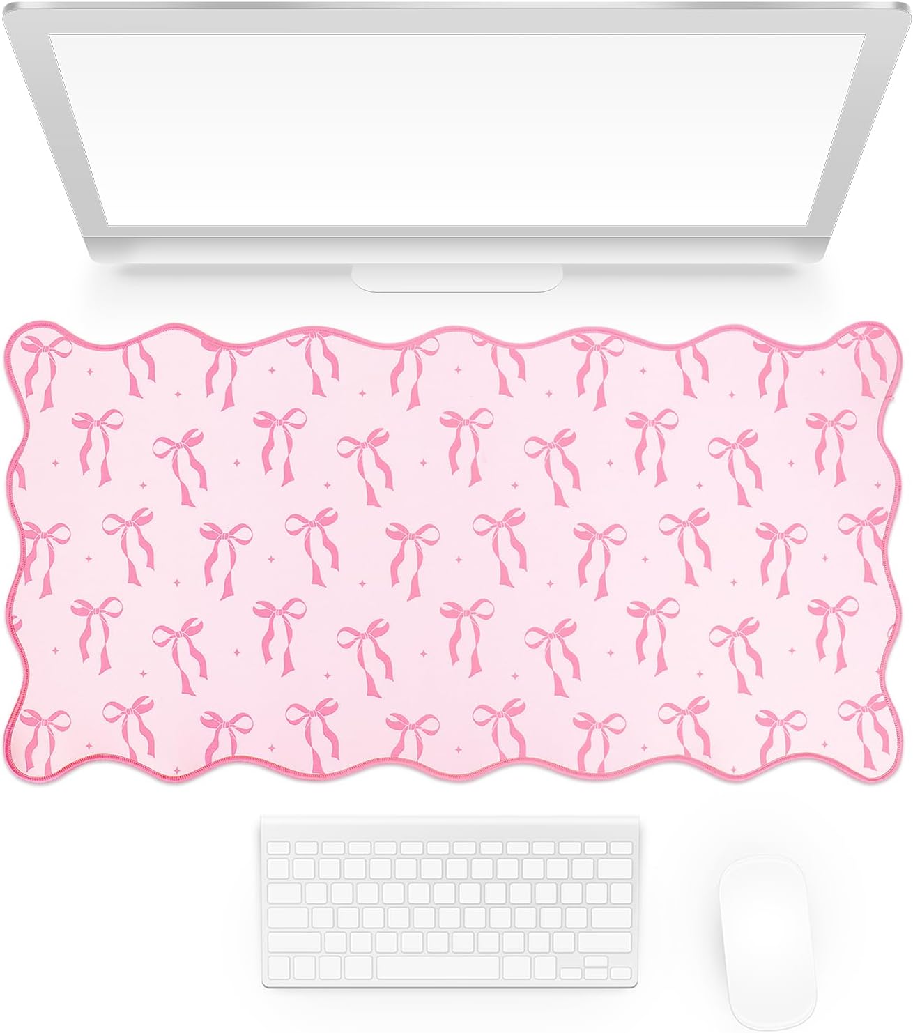 Amazon.com: FYSUIMU Large Pink Bows Mouse Pads Coquette Bowknot ...