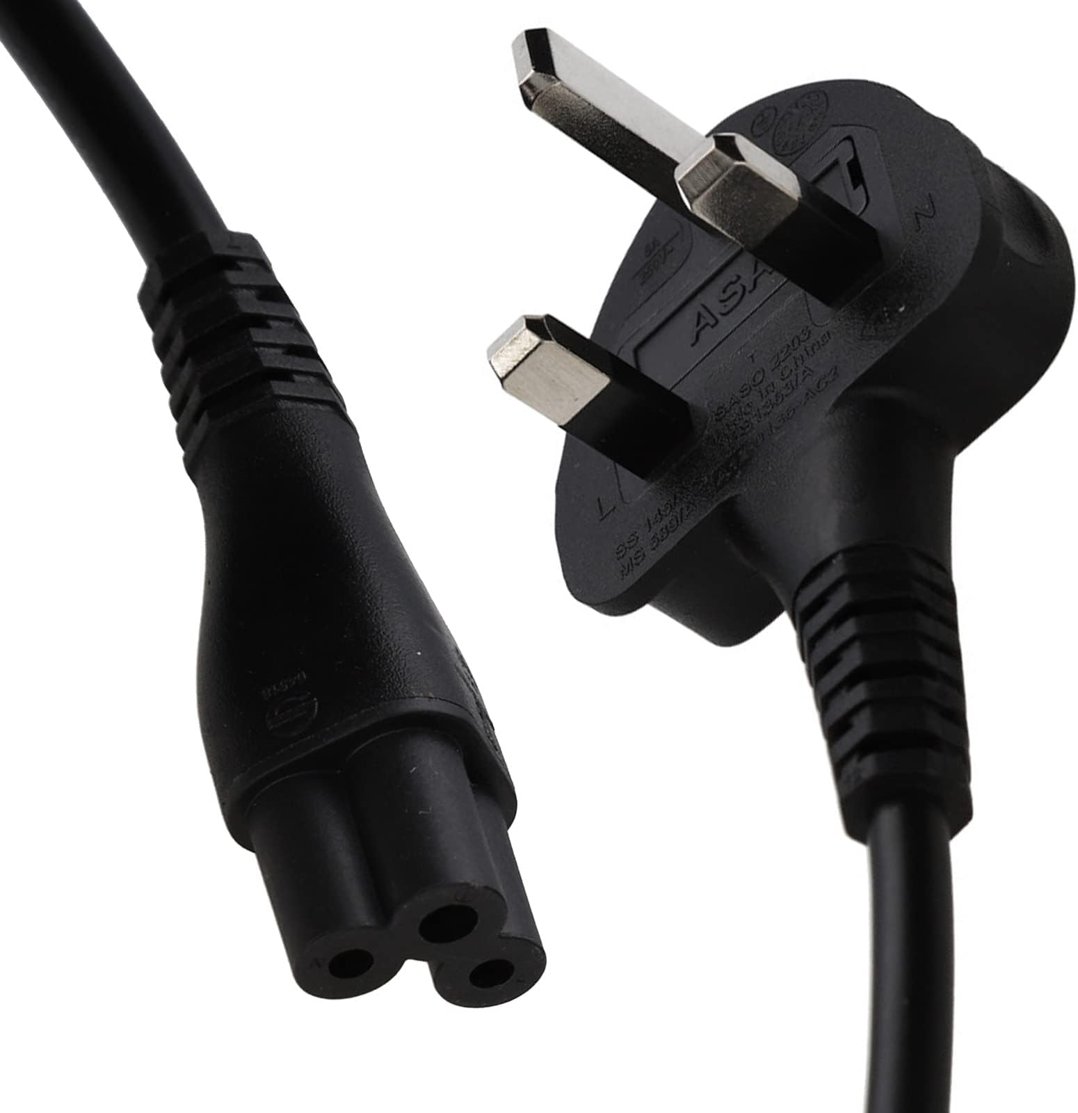 C2G 80601 1 Metre C5 Laptop Power Cable (IEC60320C5 to BS1363) 3 Foot ...