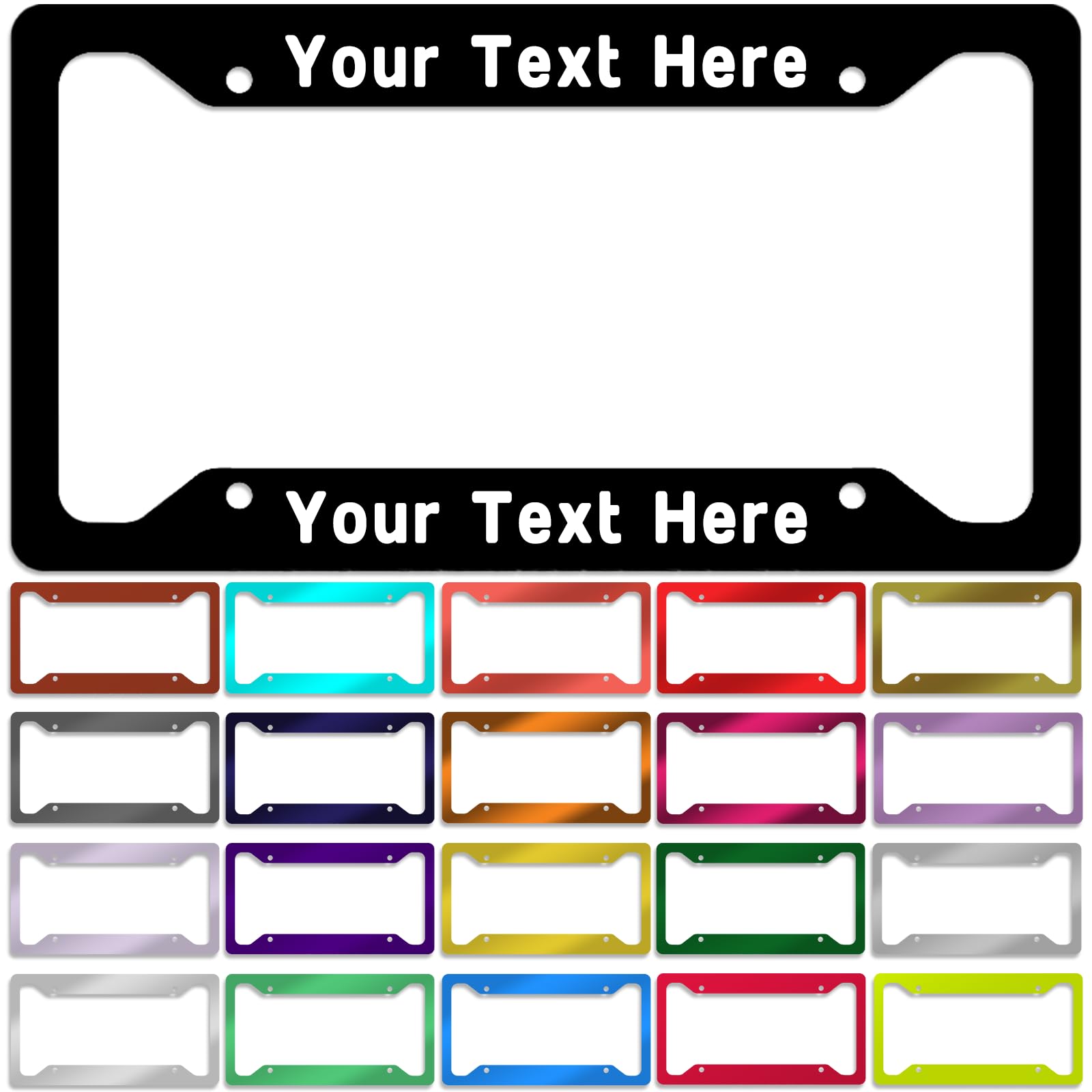 Amazon.com: Custom License Plate Frames Personalized License Plate ...