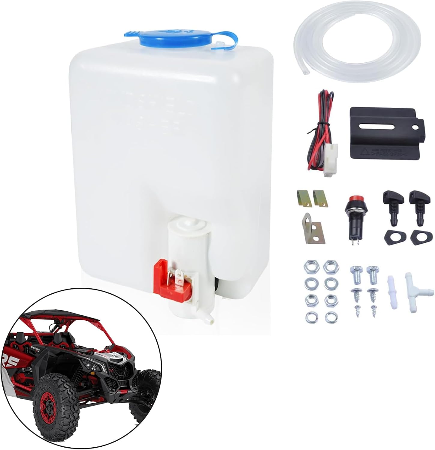 Amazon.com: YOKKIP Universal UTV/ATV Windshield Washer Bottle, 12V ...
