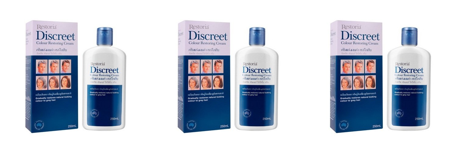 Restoria Discreet Colour Restoring Cream 250 ml Pack of 3 Bottles Black ...