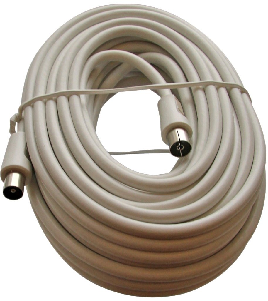Triax Coax Cable Coax Male - Coax Female Straight 15 M White [T153505 ...