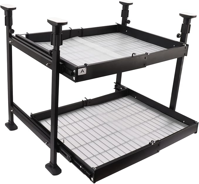 Amazon.com: 2 Tier Sliding Pull Out Drawer Organizer,Sliding Cabinet ...