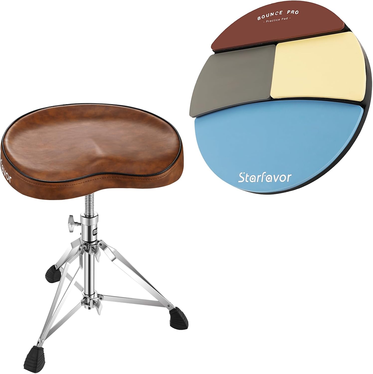 Amazon.com: Starfavor Drum Throne Height Adjustable Padded Seat Drum ...