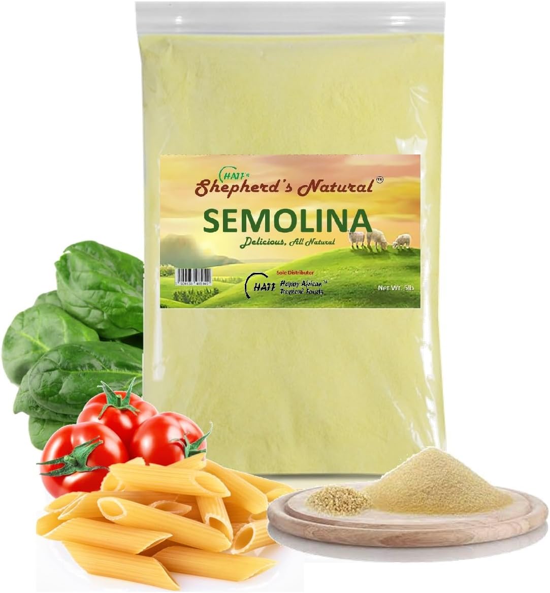 Amazon.com : Semolina Flour 5 lbs. + 1 lb. bonus by Shepherd's Natural ...