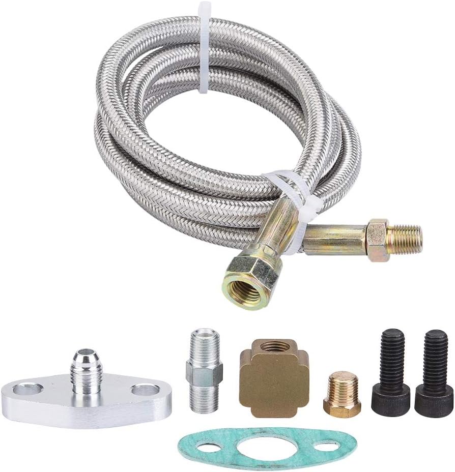 Turbo Line Kit, 36inch Turbo Oil feed pipe Return Drain Line Kit Supply ...