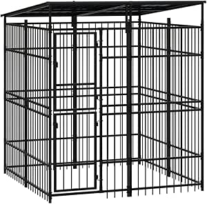 Amazon.com : Big Enclosed Cage Heavy Duty Pet Crates Outdoor Dog Kennel ...