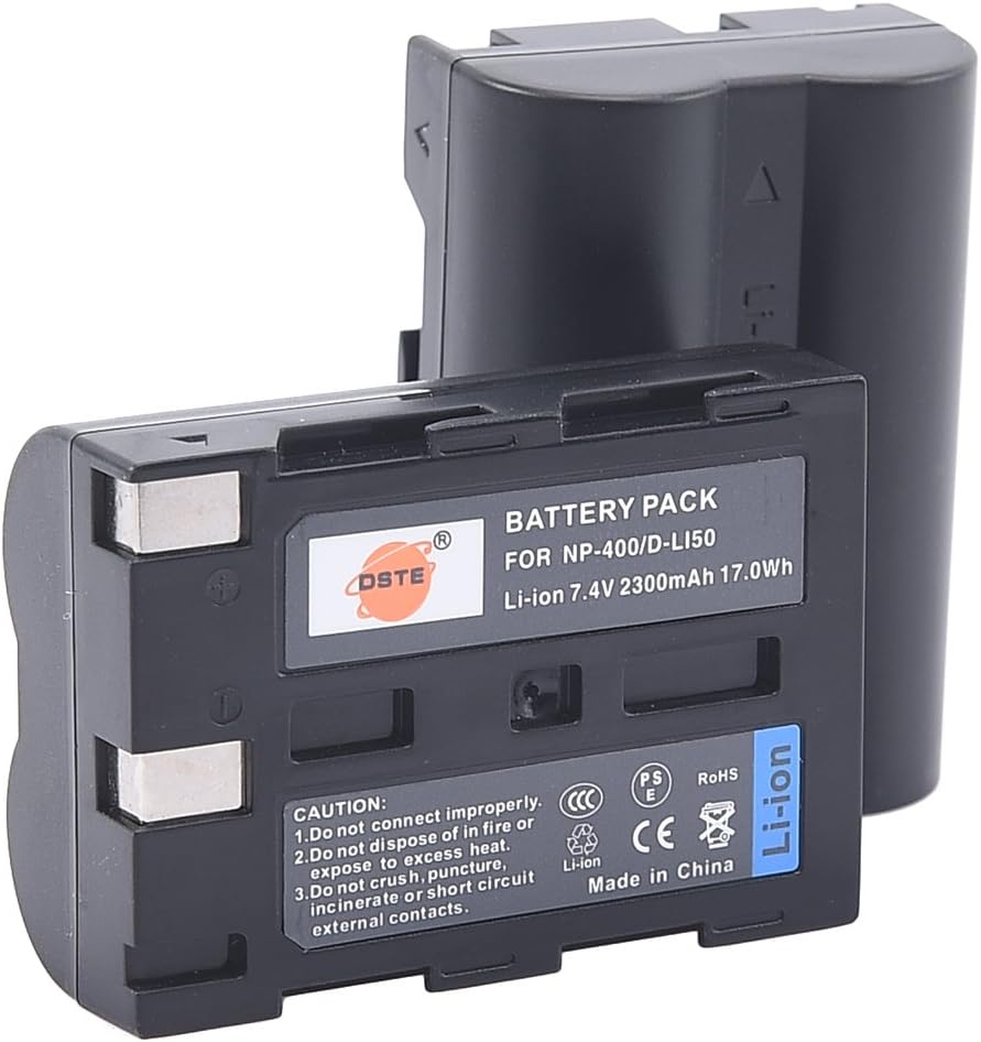 Amazon.com : DSTE 2-Pack D-LI50 Li-ion Battery Compatible with Pentax ...
